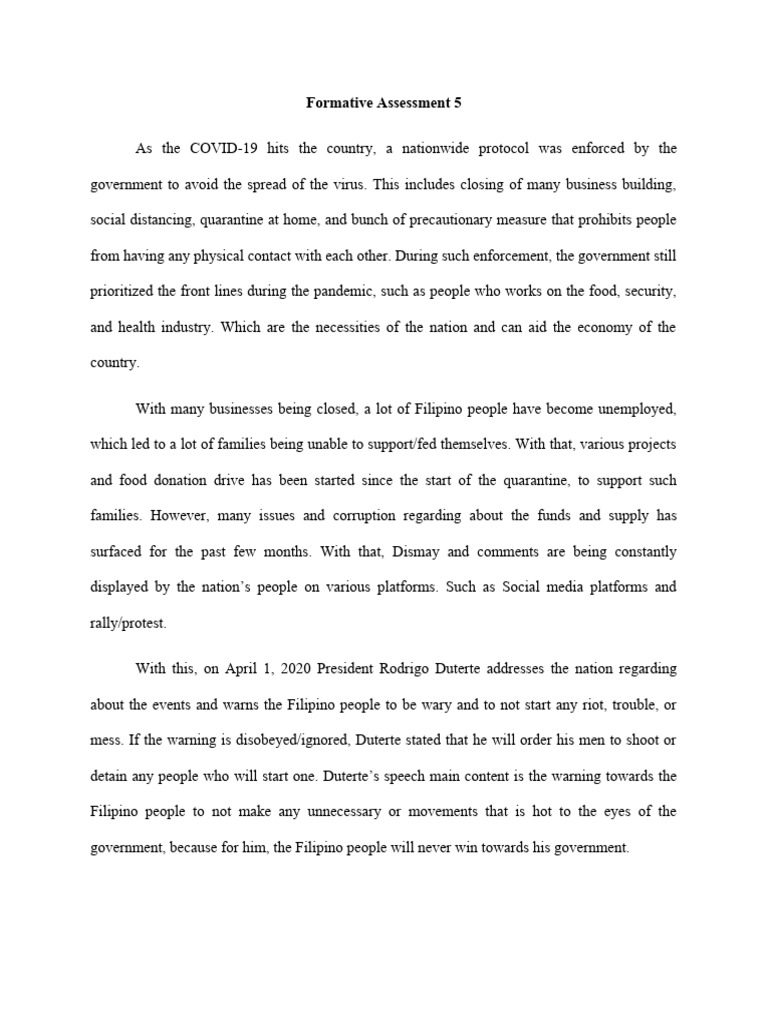 FA5 - Verbal-Nonverbal Cues Analysis | PDF | Nonverbal Communication | Rodrigo Duterte