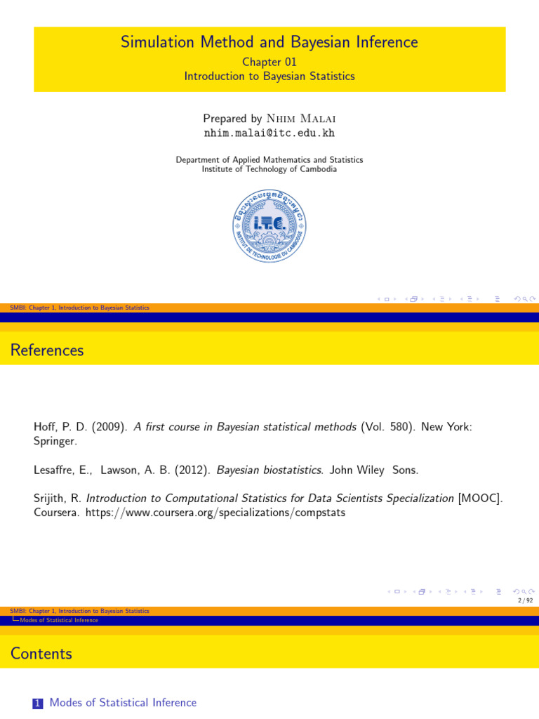 SMBI Ch1 - Introduction To Bayesian Statistics | Download Free PDF | Statistical Inference ...