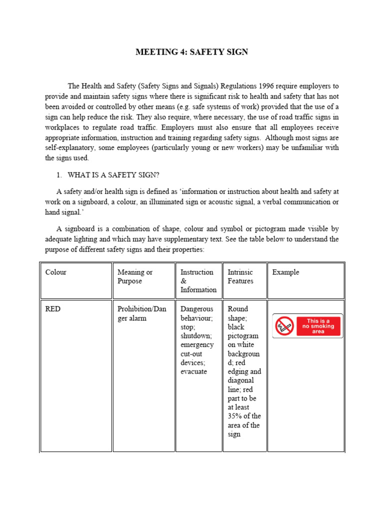 Materi Safety Sign | PDF | Safety | Occupational Safety And Health