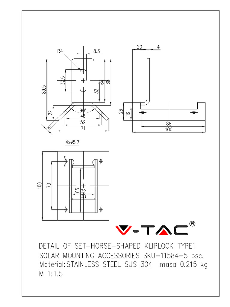 Solar Mounting Accessories Sku-11584-5 Psc. | PDF