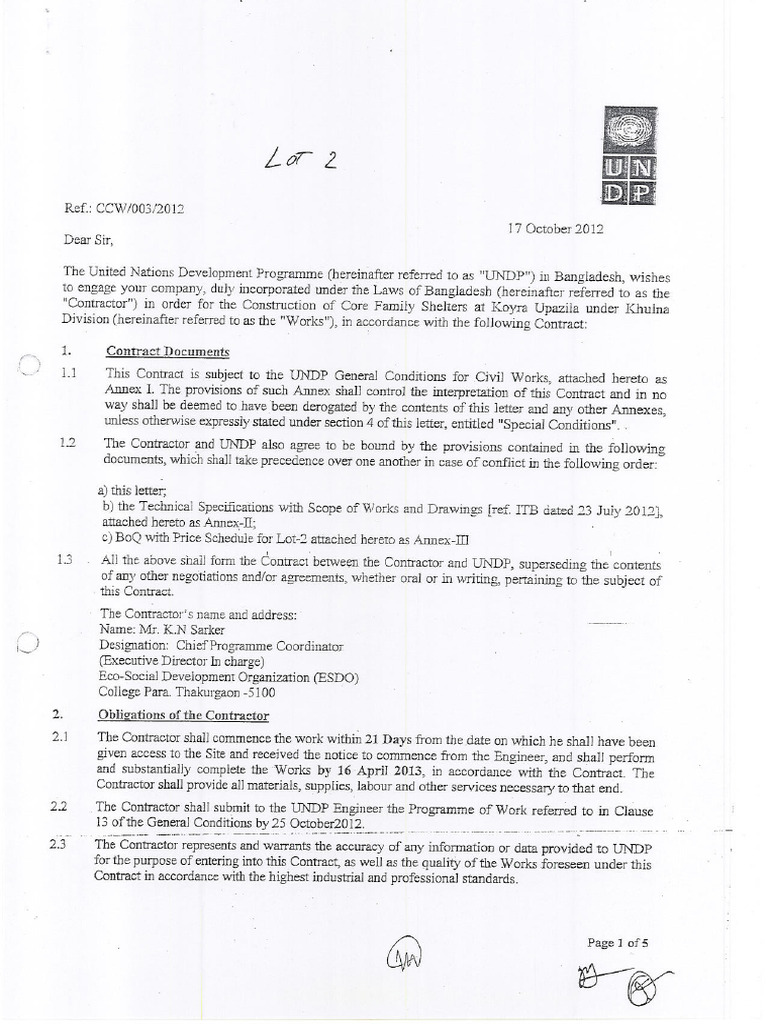 Contract Document | PDF