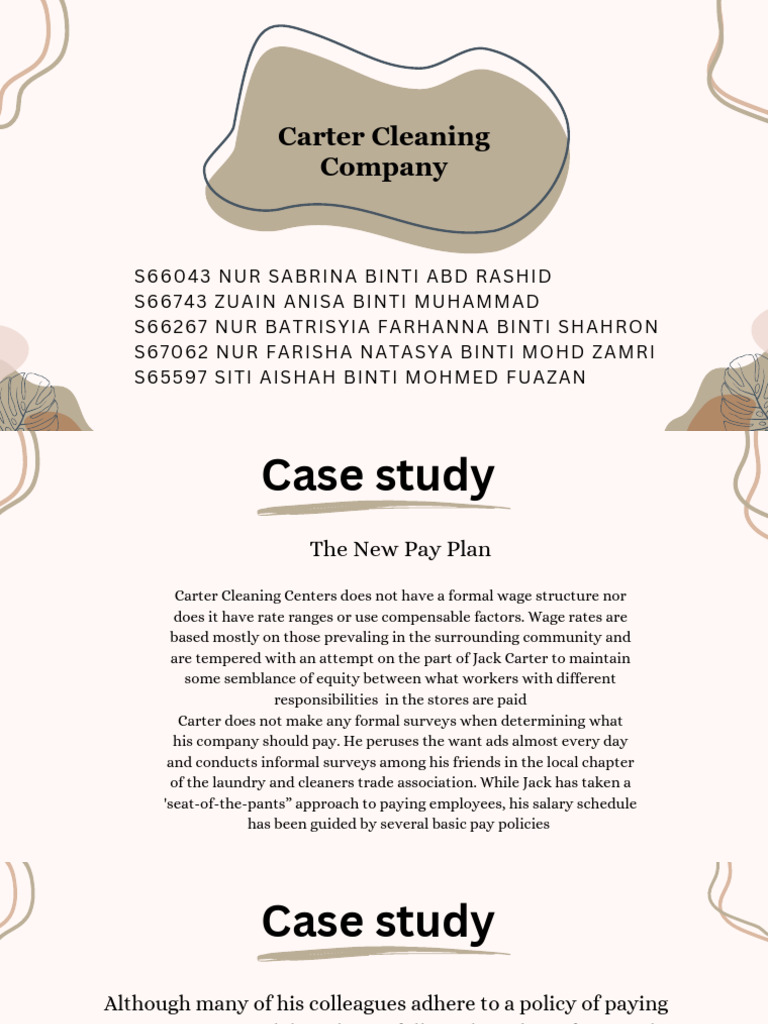 Carter Cleaning Pay Structure Analysis | PDF | Salary | Employment