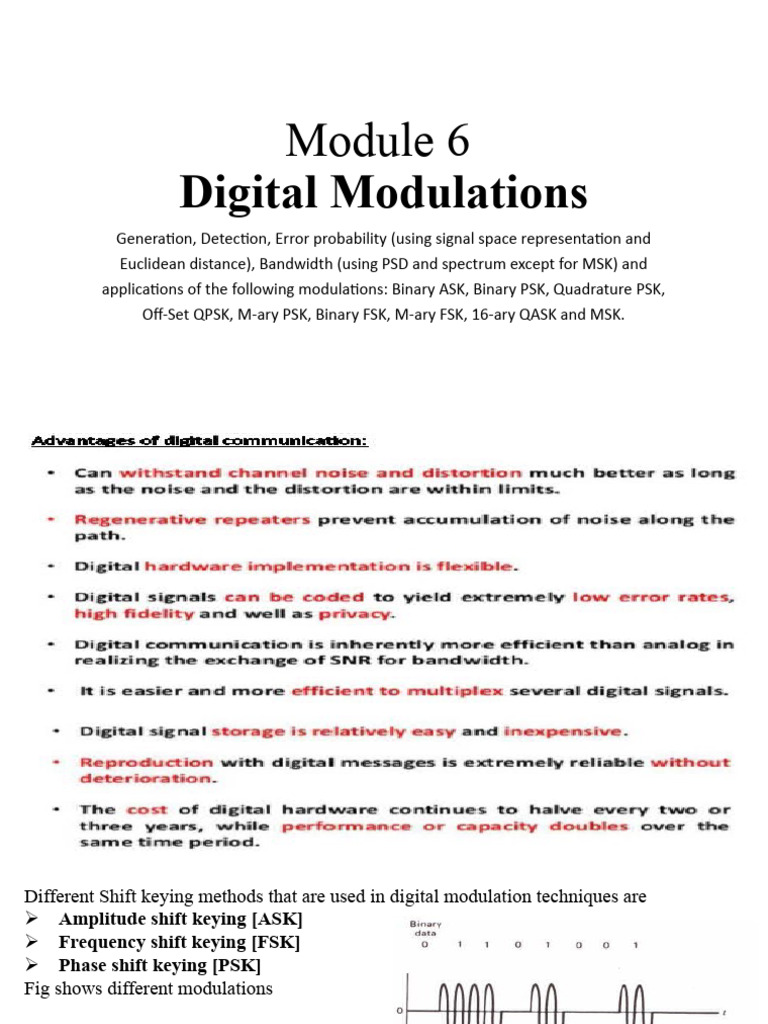 Digital Modulation Techniques Overview | PDF | Computers