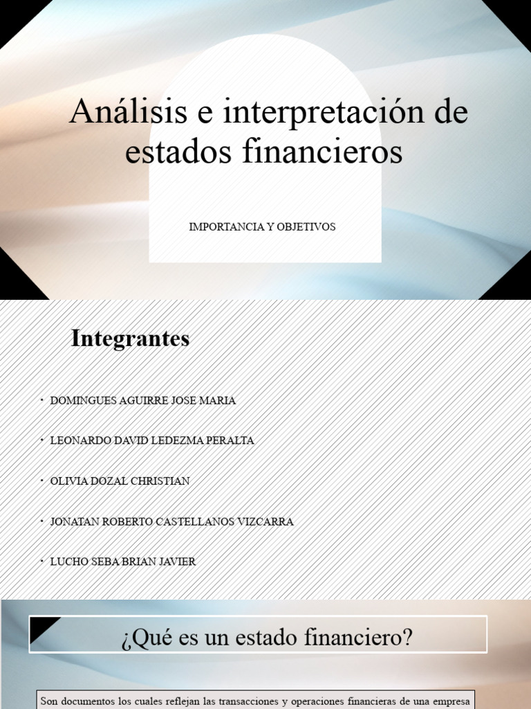 Análisis e Interpretación de Estados Financieros | PDF | Estado financiero | Business