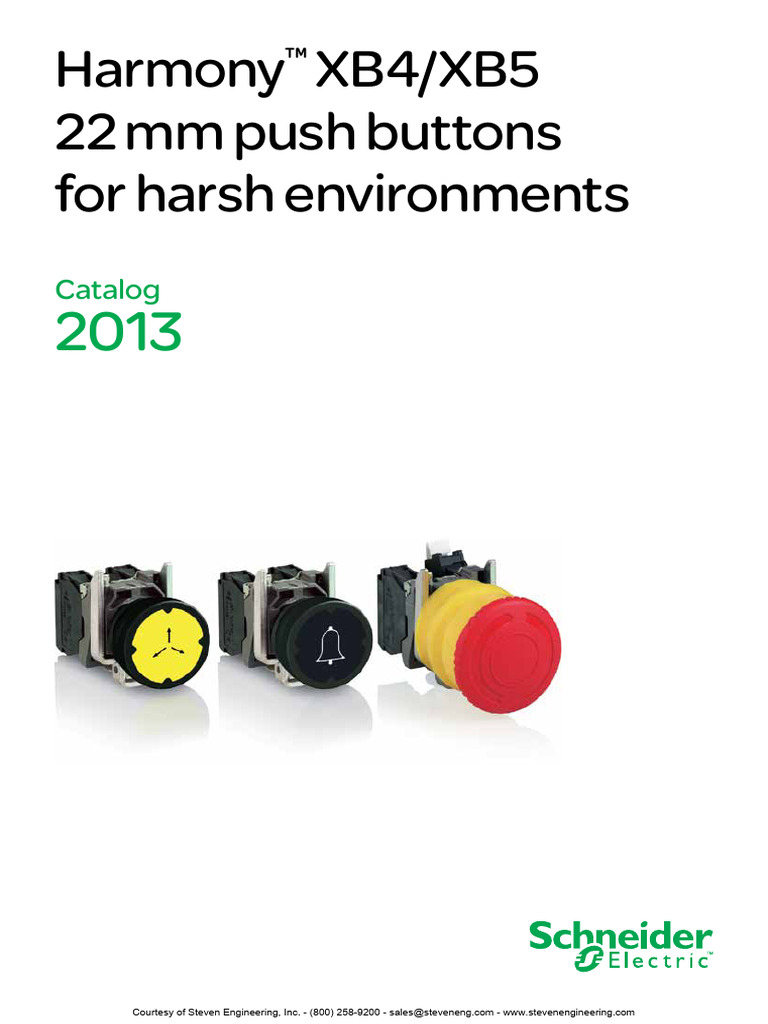 45_HARMONY-XB4-XB5-22MM-PUSH-BUTTONS | PDF | Switch | Green