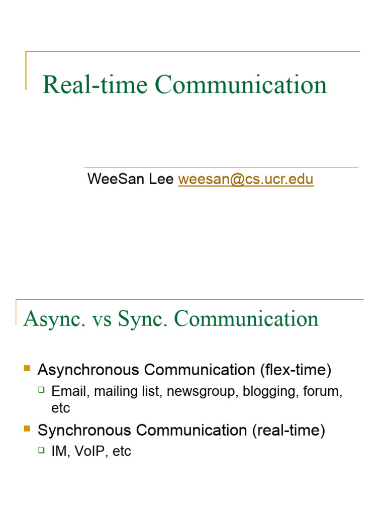 10 Realtime Communication | Download Free PDF | Instant Messaging ...