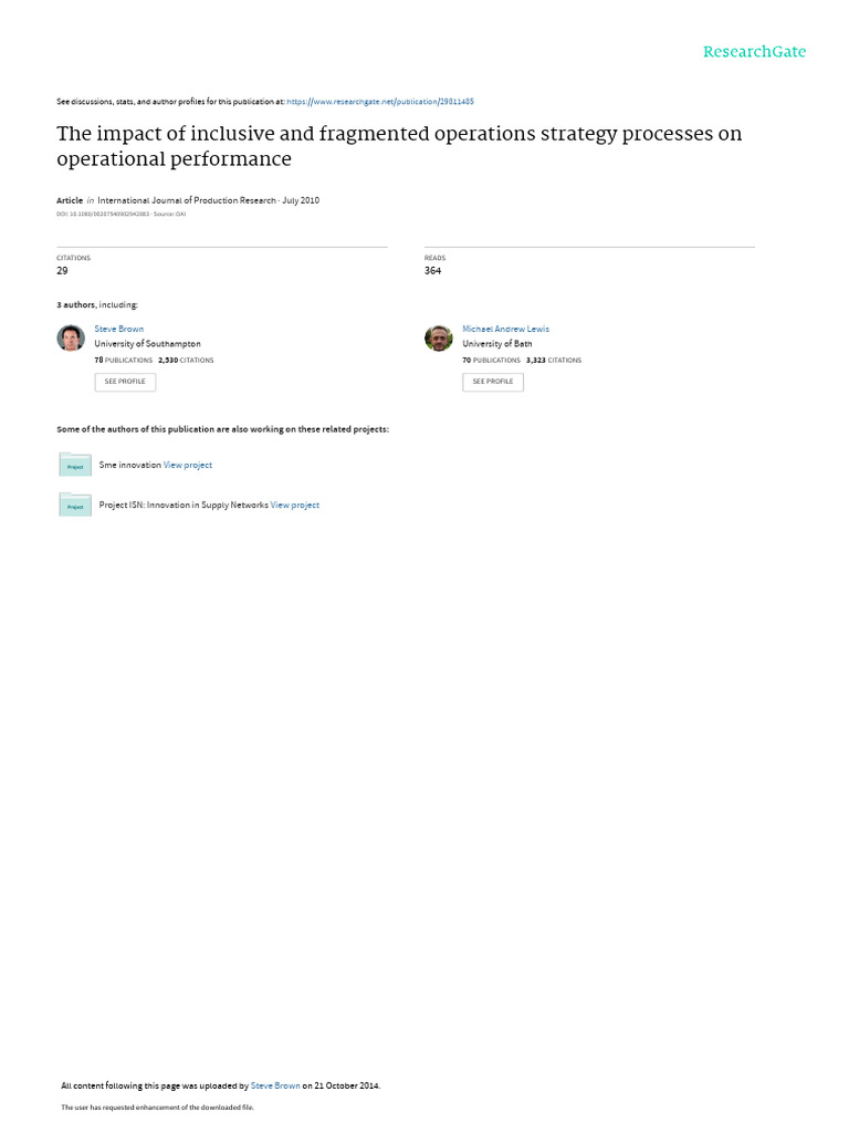 The Impact of Inclusive and Fragmented Operations | PDF | Cluster ...