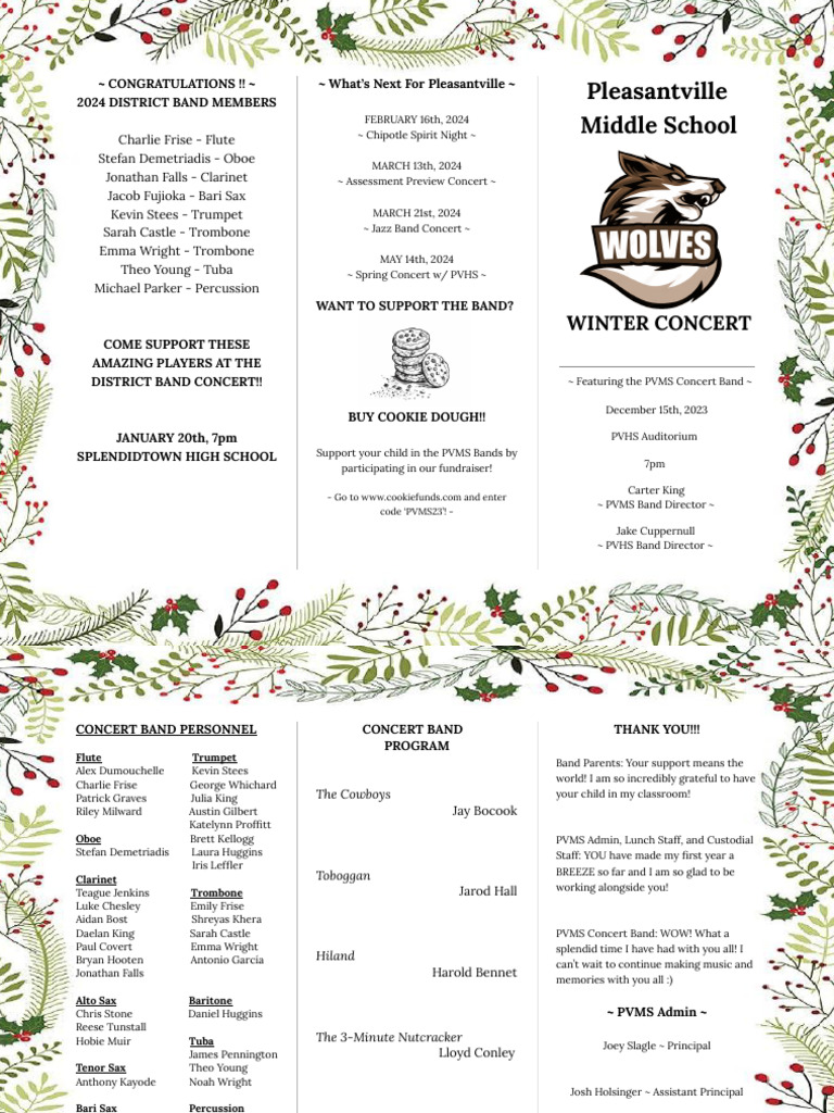 Ms Concert Program | PDF | Saxophone | Aerophones