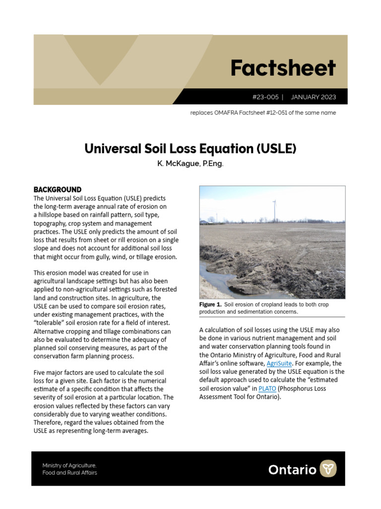 Omafra Universal Soil Loss Equation 23 005 en 2023 03 02 | PDF ...
