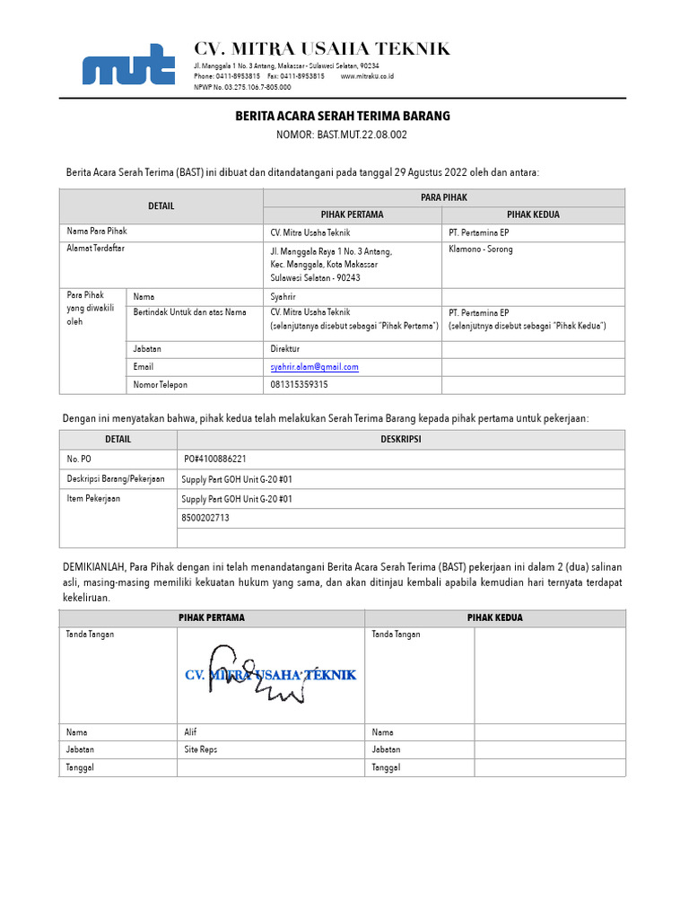 2022 - BAST Unit G-20 | PDF