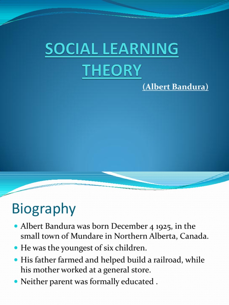 Social Learning Theory | PDF | Learning Theory (Education) | Neuroscience
