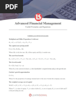 ACCA AFM Formulae Sheet + Sunil's Notes | PDF