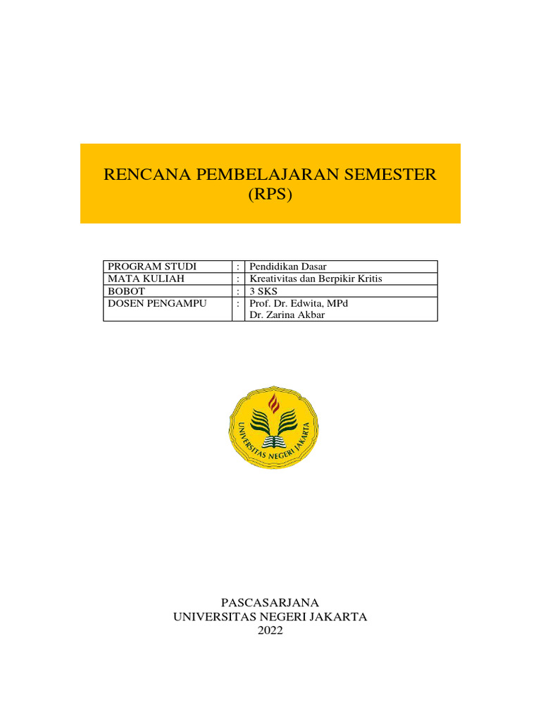 Rps Berfikir Kritis | PDF