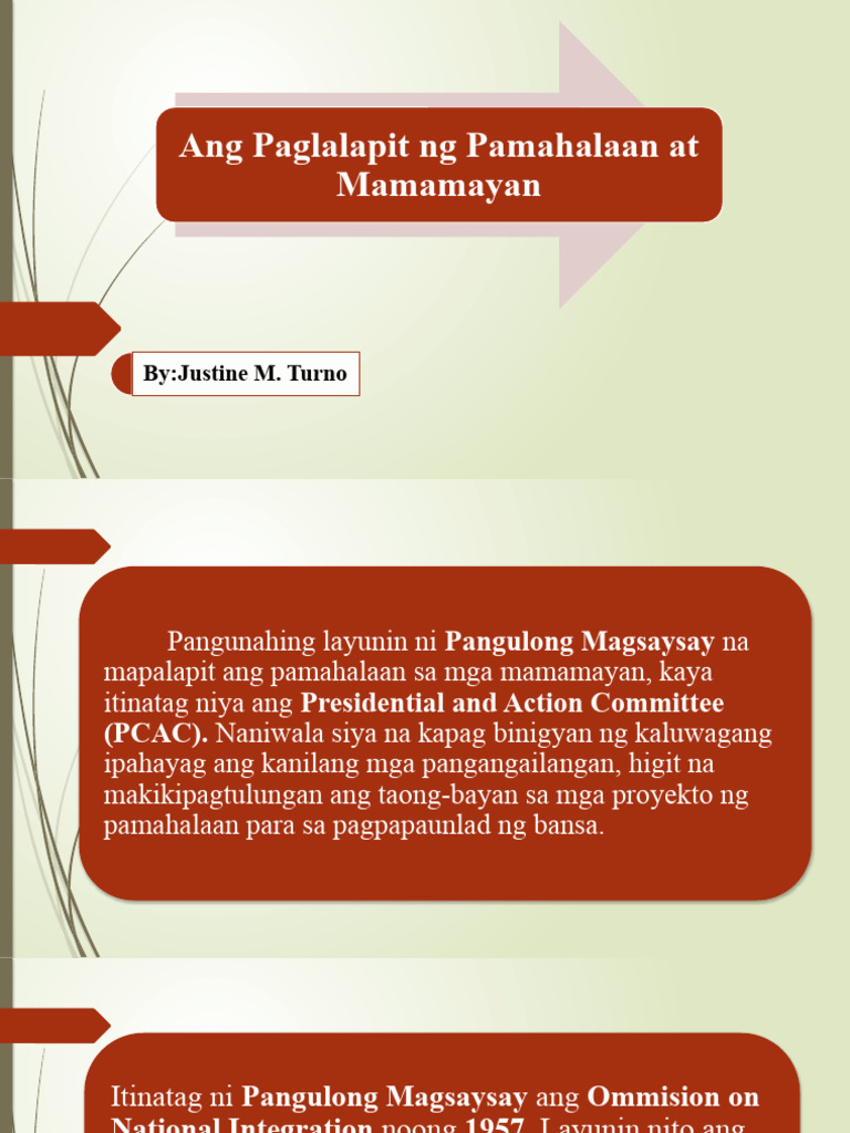 Ang Paglalapit NG Pamahalaan at Mamamayan | PDF