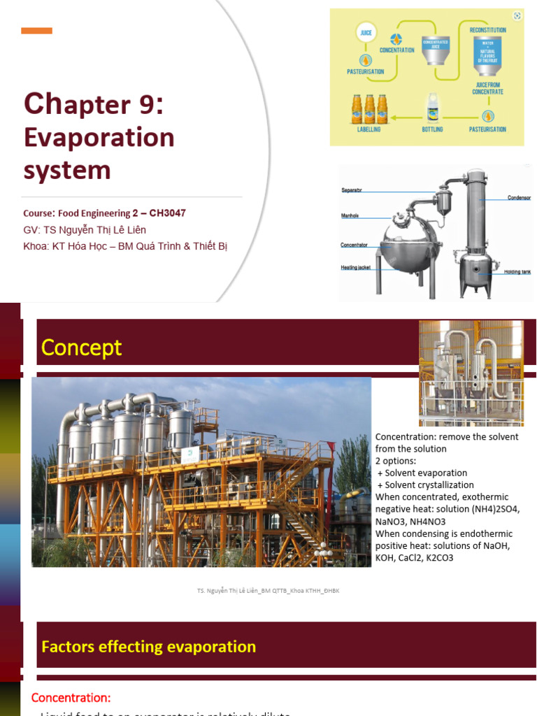 Chapter9 Evaporation System | PDF | Heat Transfer | Liquids
