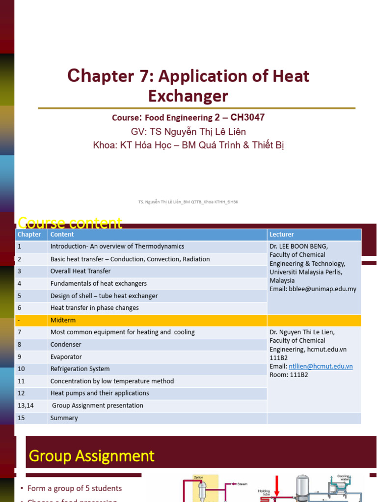 Chapter7-Application of Heat Exchangers | PDF | Heat Exchanger | Heat Transfer