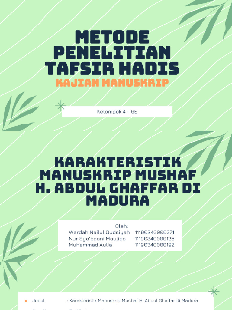 Review Kajian Manuskrip | PDF