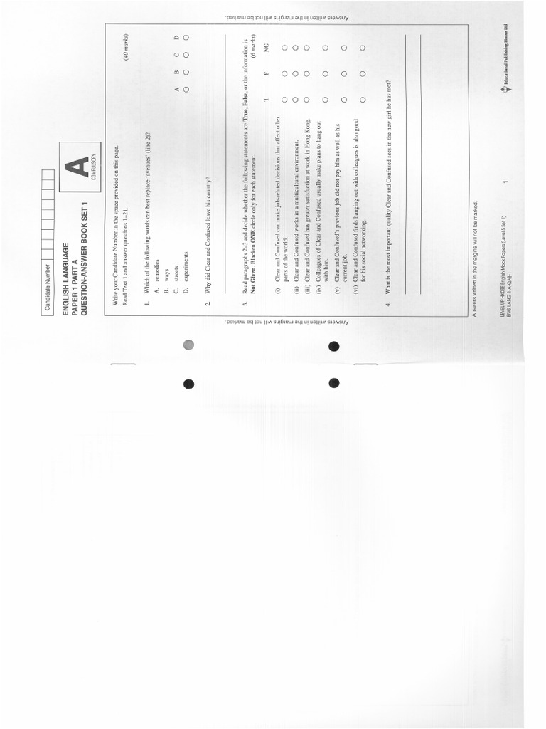 P1 Set 1 Qa Book Pdf