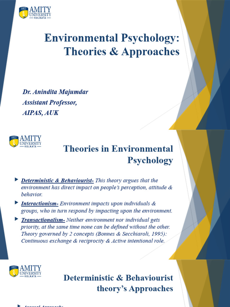 Environmental Psychology- Theories & Approaches | PDF