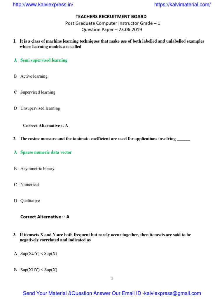 CS 2019 Question Paper Answer Key - 23.06.2019 1 | PDF | Inheritance (Object Oriented ...
