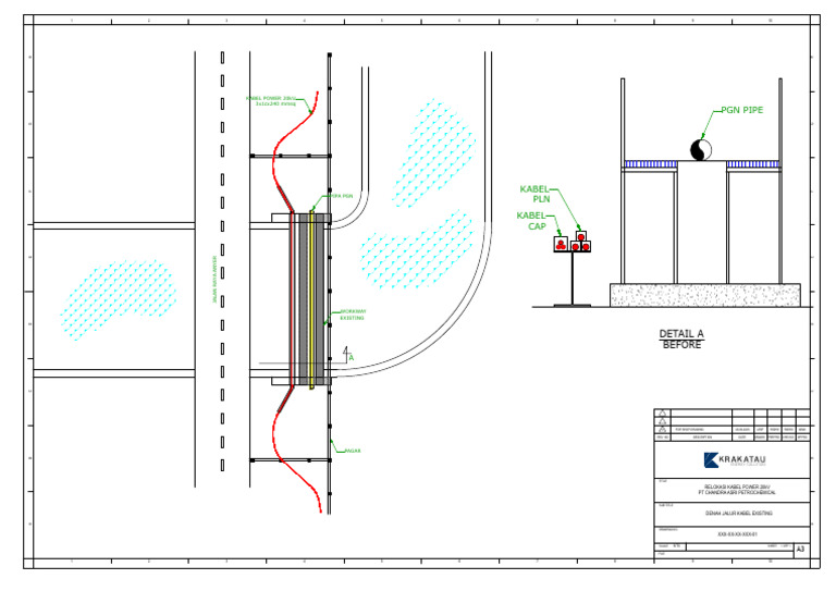 Layout - Relokasi Kabel - PT CAP (Before) | PDF