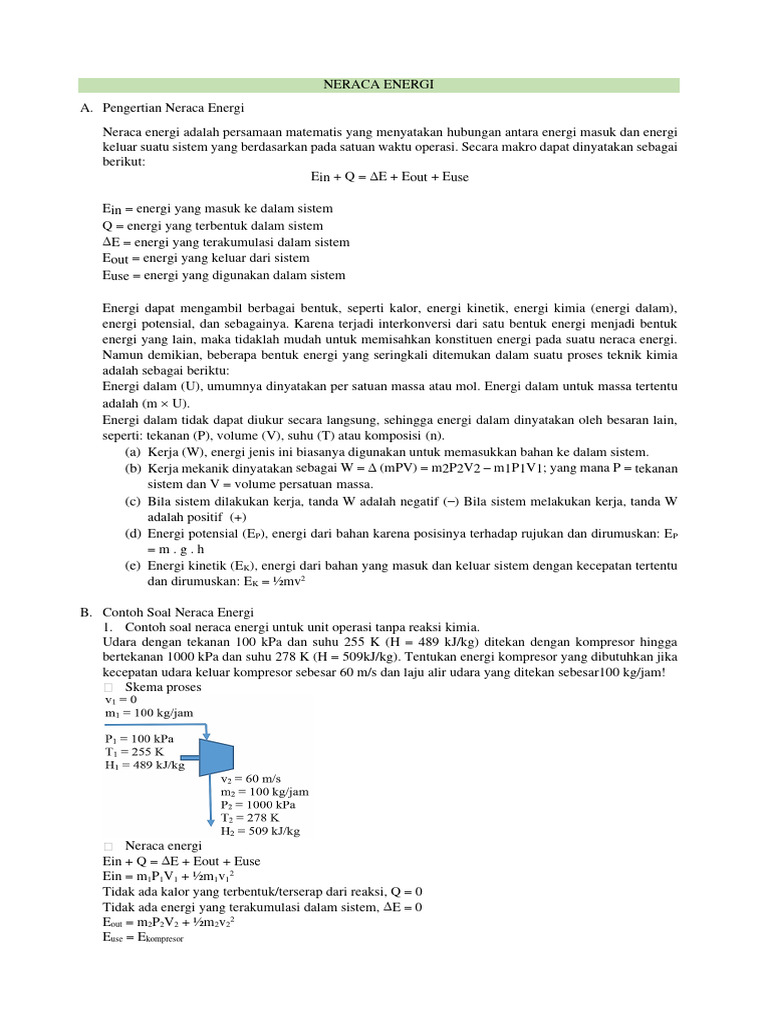 Neraca Energi dalam Proses Teknik | PDF | Sains & Matematika