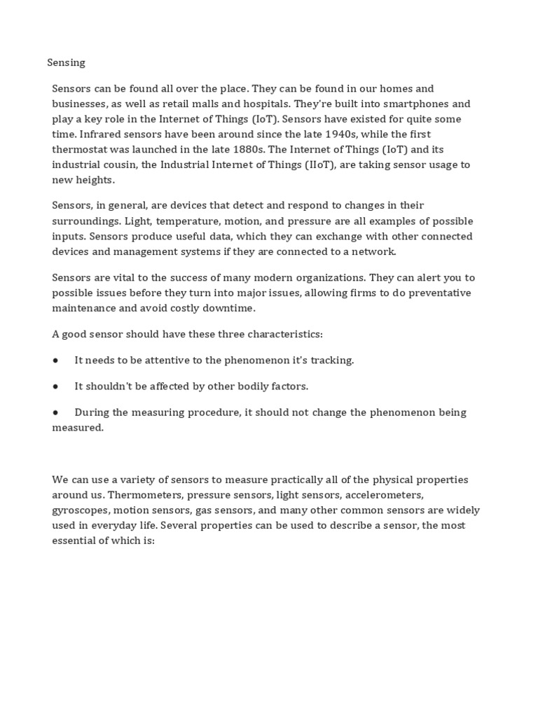 Iot Unit3 | Download Free PDF | Actuator | Sensor