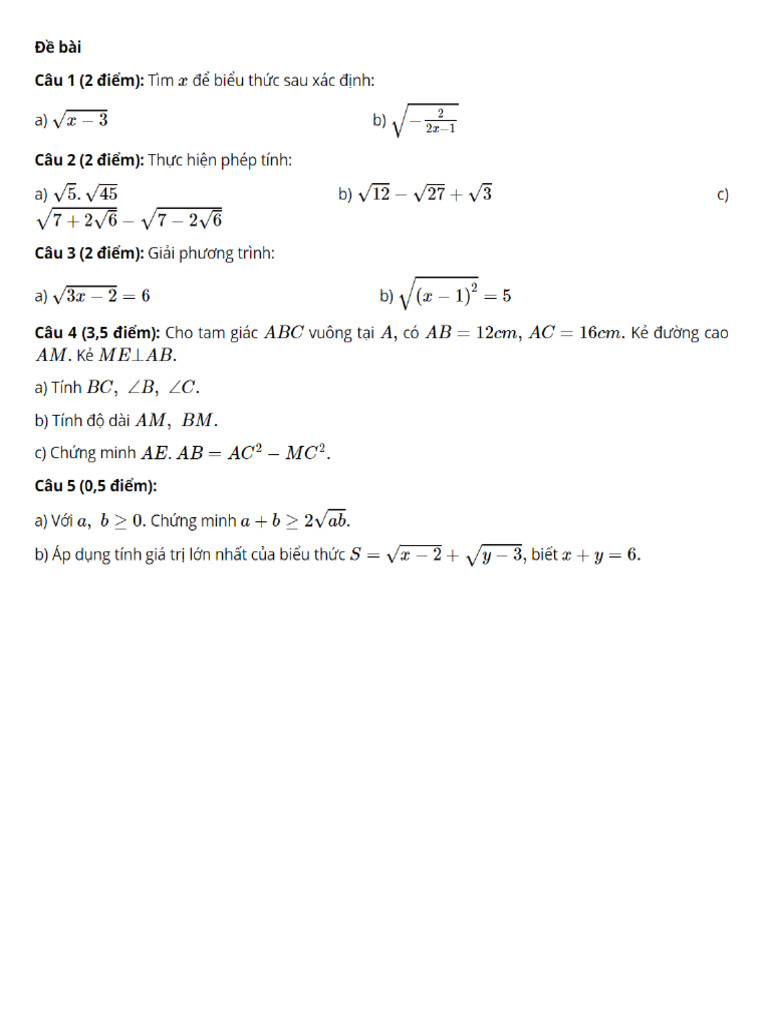 Dekt GK Toan 9 | PDF