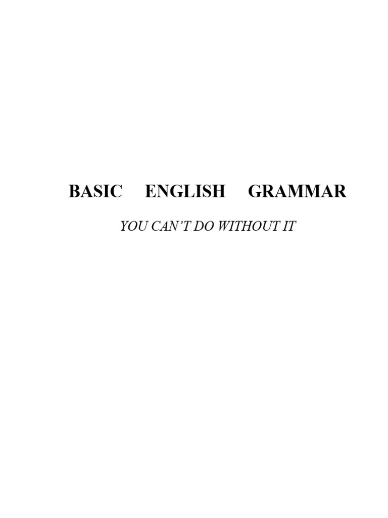 Basic English Grammar | PDF | Vocabulary | Pronoun