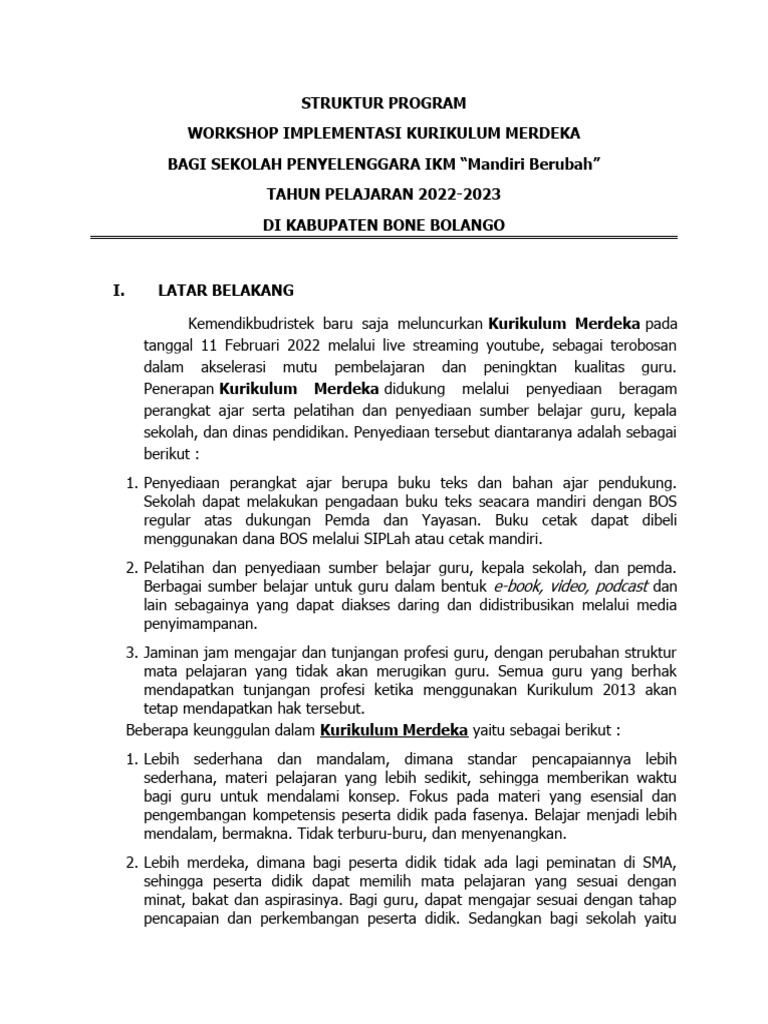 STRUKTUR PROGRAM Dan UNDANGAN PEMATERI IKM | PDF | Karier & Perkembangan