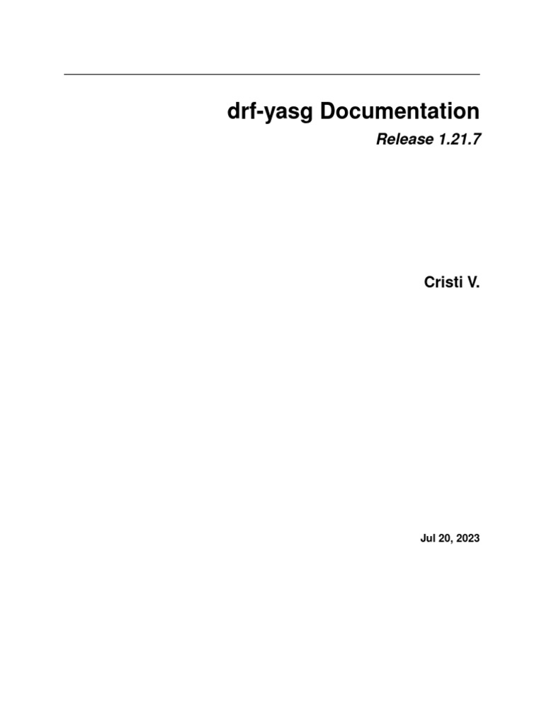 DRF Yasg | PDF