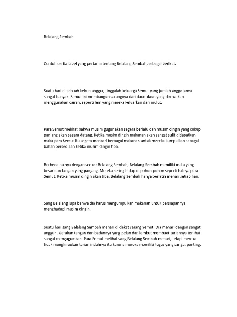 CERITA Belalang Sembah | PDF CERITA Belalang Sembah | PDF