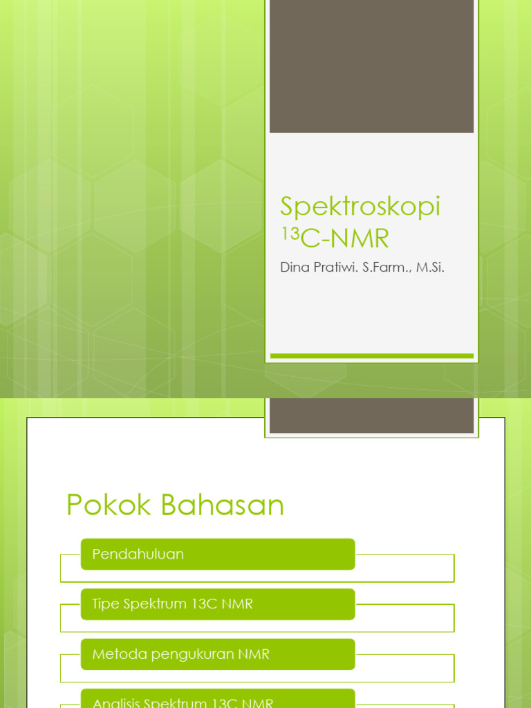 Spektroskopi 13C-NMR | PDF