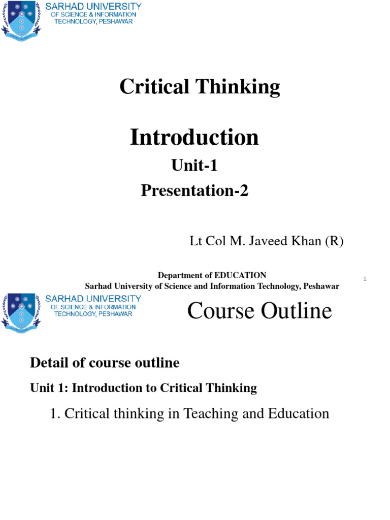 Critical Thinking | Download Free PDF | Critical Thinking | Thought