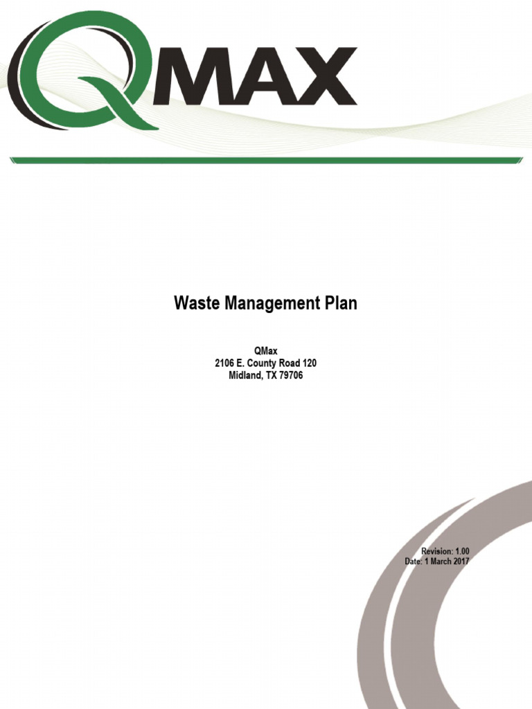 5.2i Sample Waste Management Plan | PDF | Resource Conservation And ...