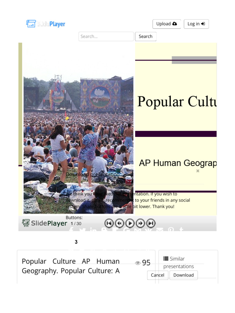 Popular Culture AP Human Geography. Popular Culture - A Wide-Ranging ...