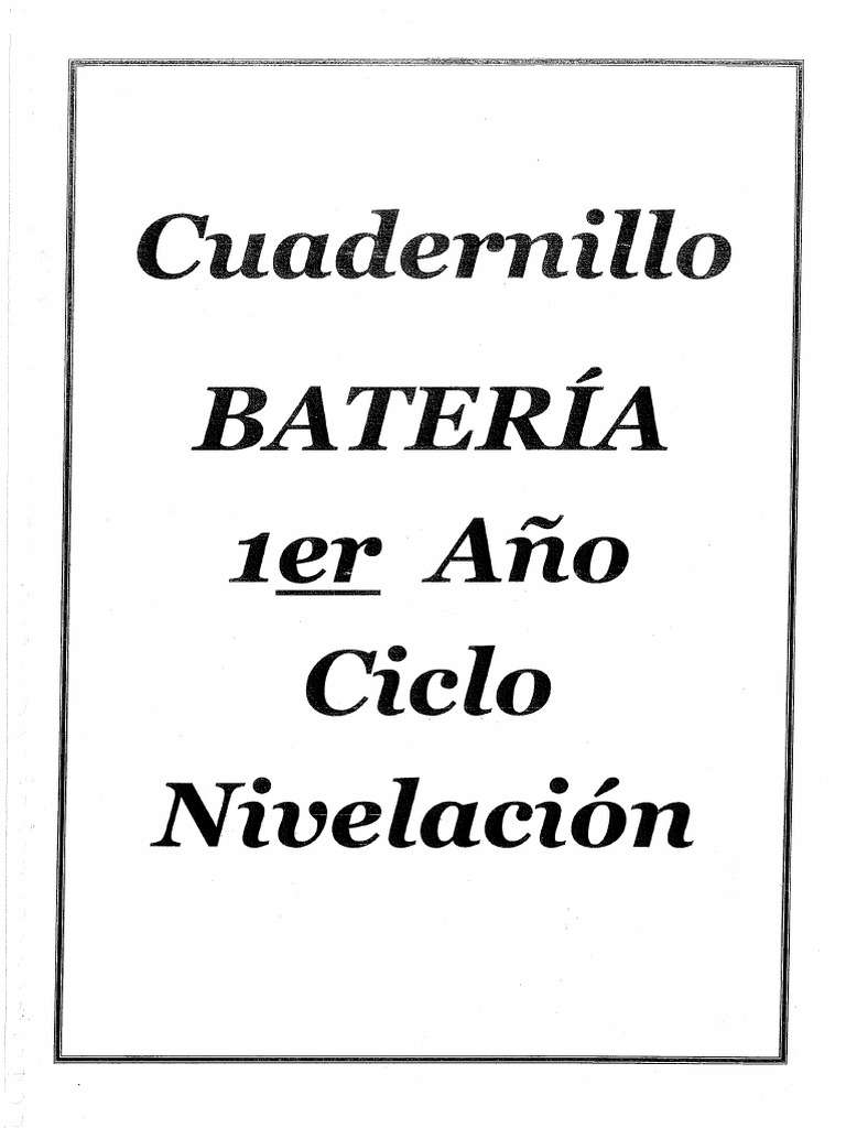 Cuadernillo 1ro CN-1 | PDF