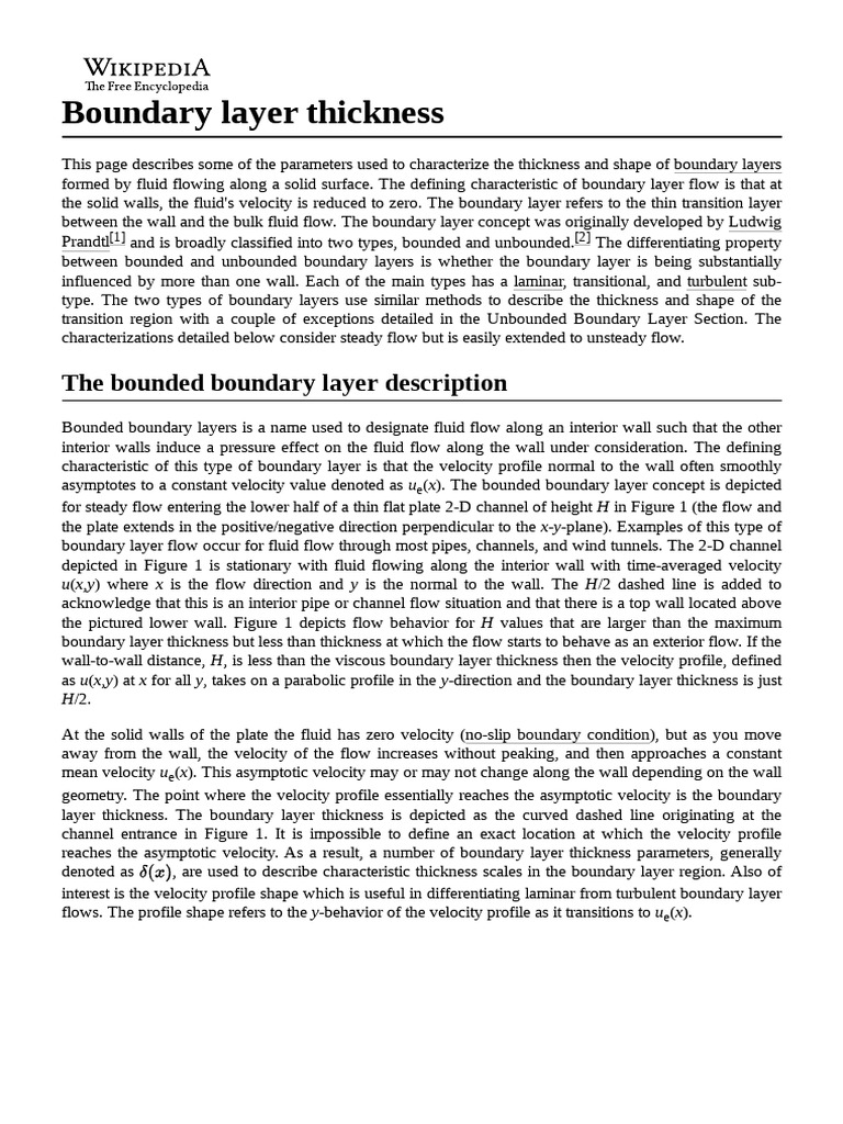 Boundary Layer Thickness | PDF | Boundary Layer | Civil Engineering