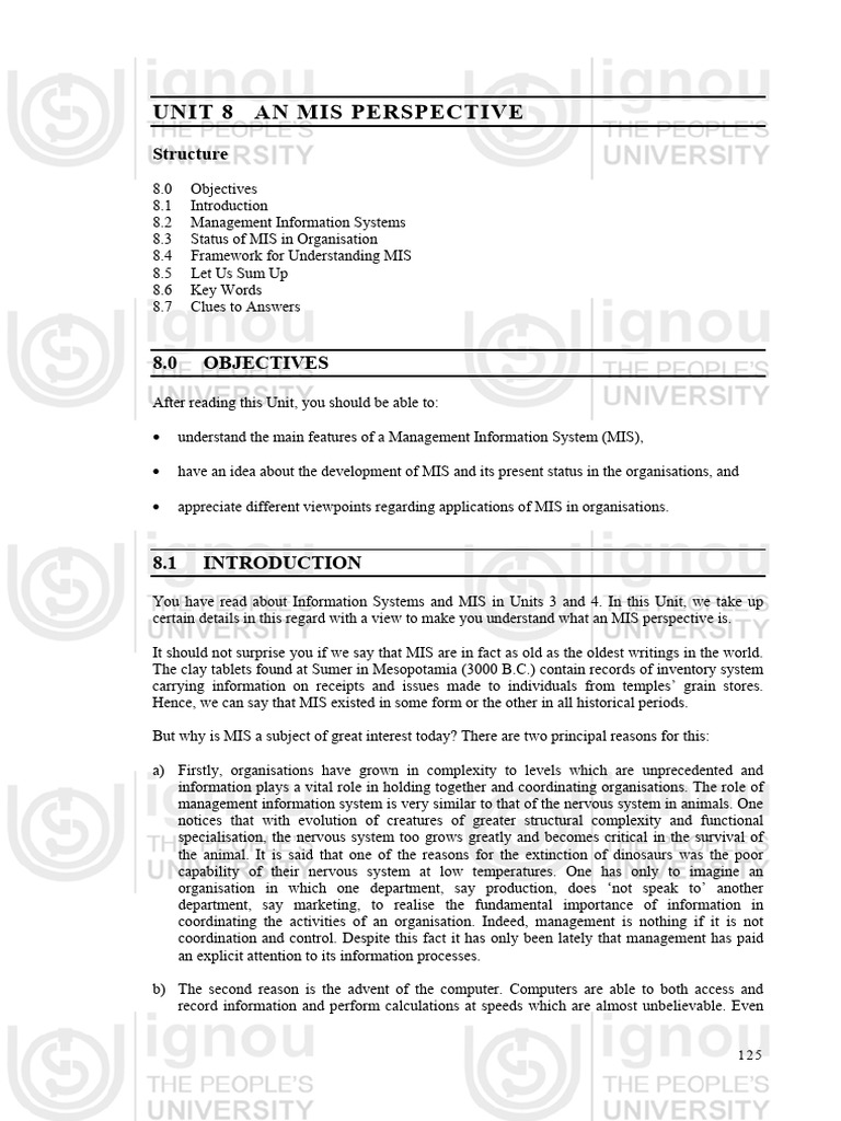 Unit-8 | PDF | Information | Management Information System