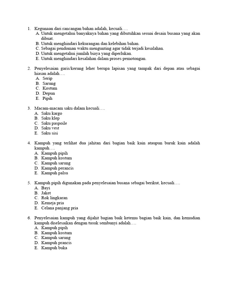 Macam Saku dan Penyelesaian Busana | PDF