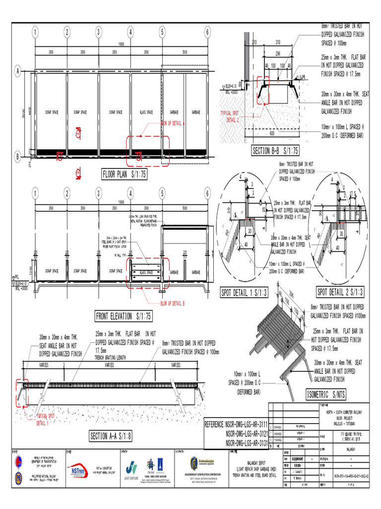 Section B-B S/1:75: Typical Spot Detail 2 Blow Up Detail A | Download ...