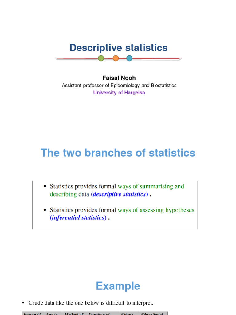 Descriptive Statistics Note | PDF