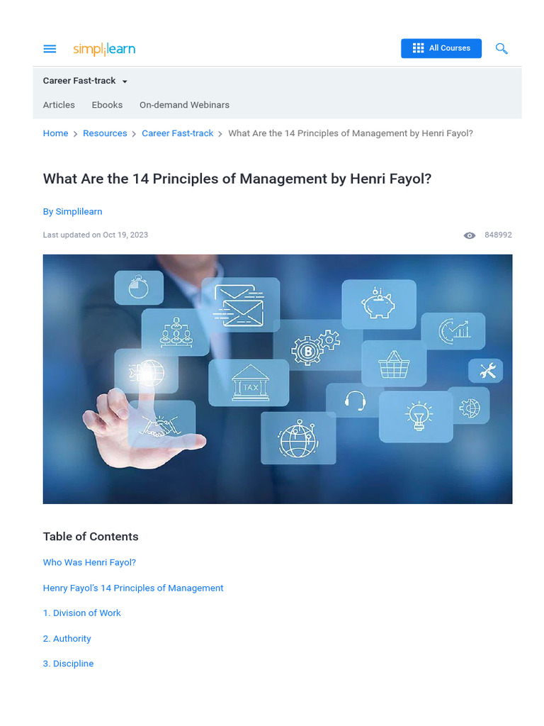 WWW Simplilearn Com Principles of Management by Henri Fayol Article | PDF | Employment | Business