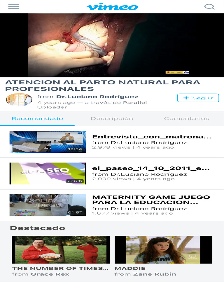 Atencion Al Parto Natural para Profesionales On Vimeo | PDF