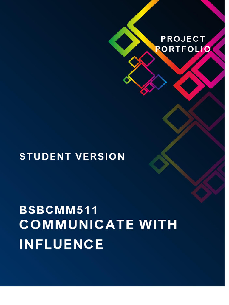 Bsbcmm511 Project Portfolio Task 2 Template Pdf