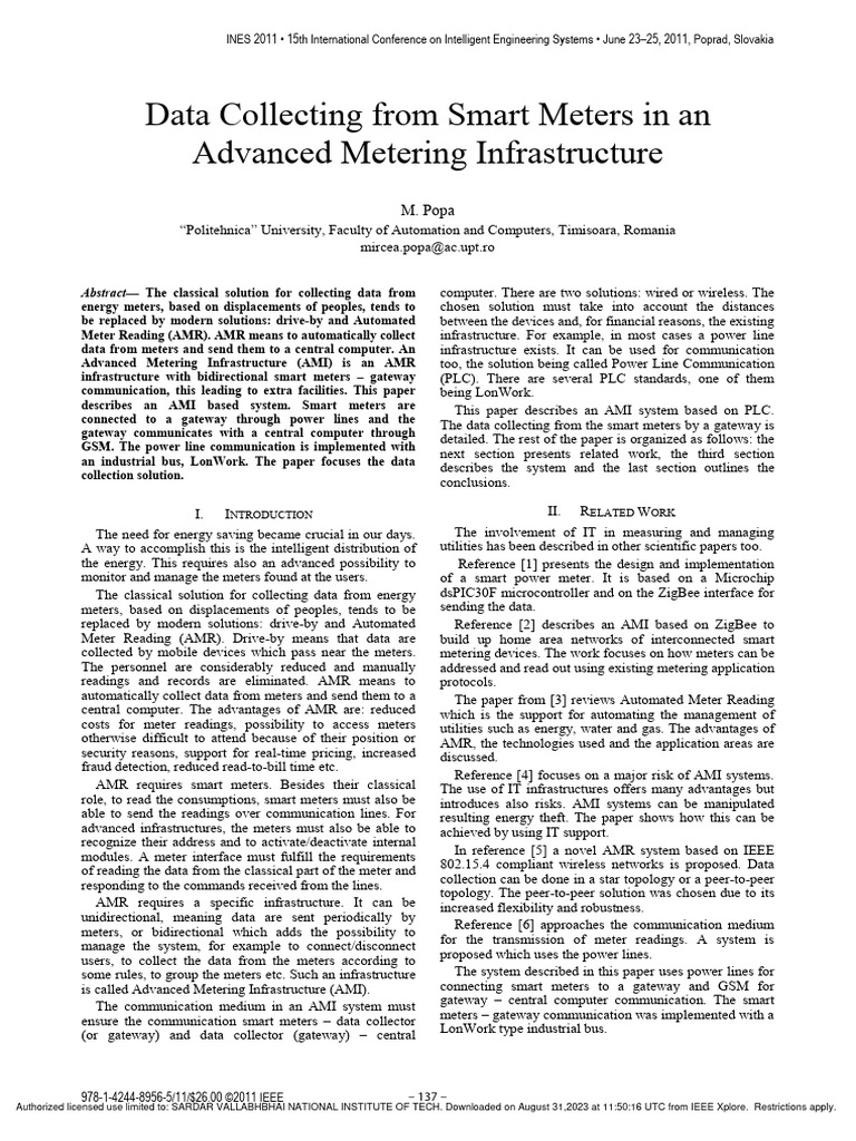 Data Collecting From Smart Meters in An Advanced Metering ...