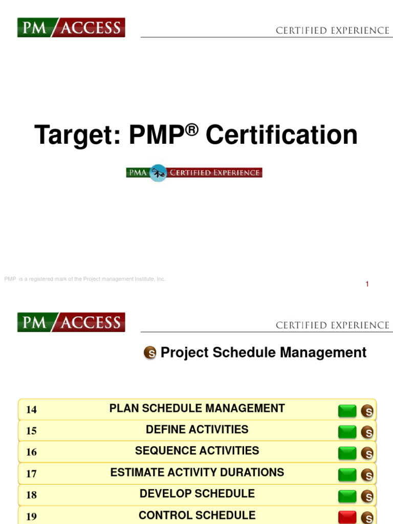 PMP s6 2020 v61 Schedule | PDF | Project Management | Projects