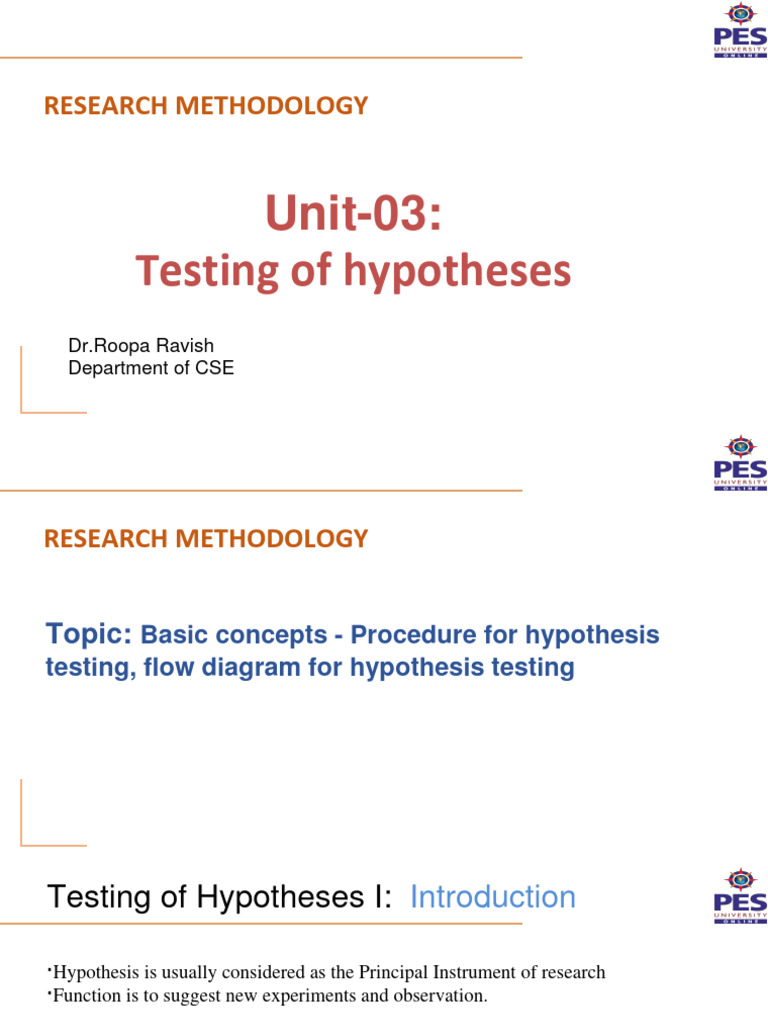 RM Unit3 Slides | PDF | Hypothesis | Statistical Significance