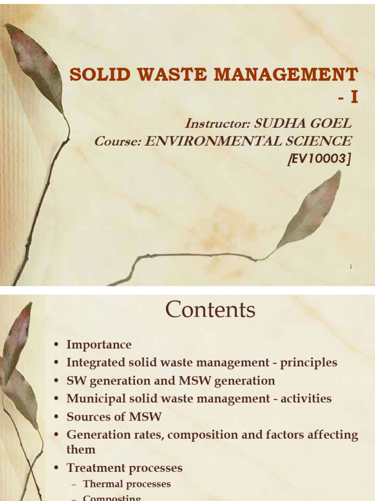 EV10003 SWM Aut2023 | PDF | Waste | Waste Management