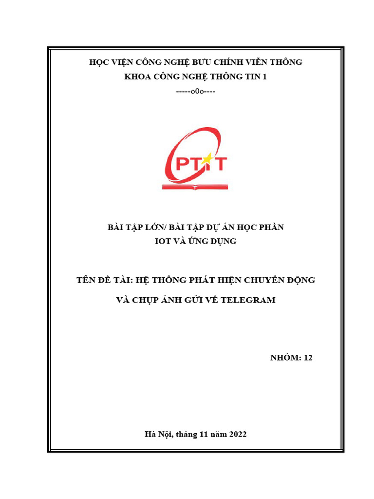 Nhóm 12 N09 BTL IoT Và NG D NG | PDF